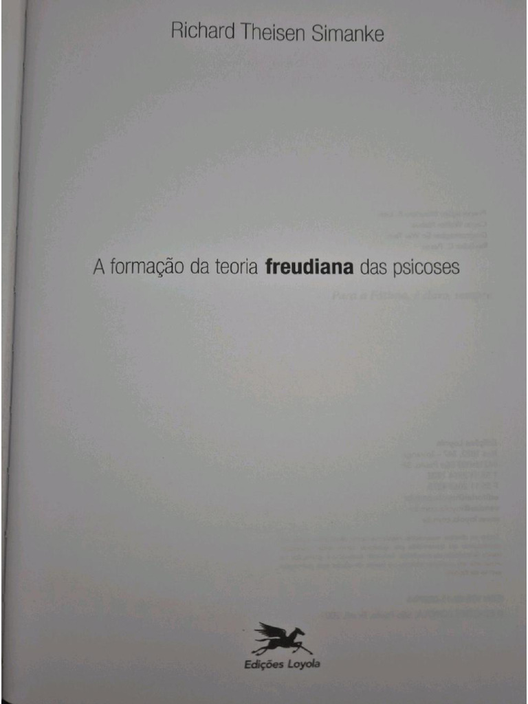 A Formação Da Teoria Freudiana Das Psicoses | PDF