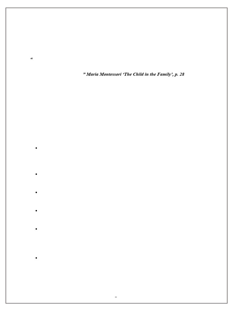 Essay Montessori Exercise of Practical Life | PDF