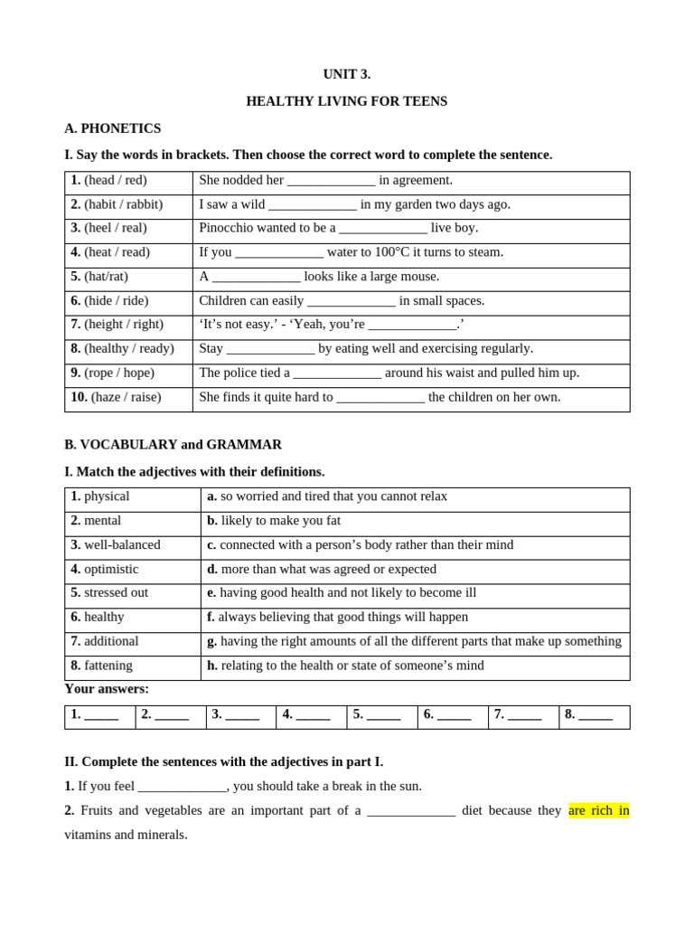 Bài tập Global Success 9 (Mai Lan Hương - Hà Thanh Uyên) 3. UNIT 3 ...