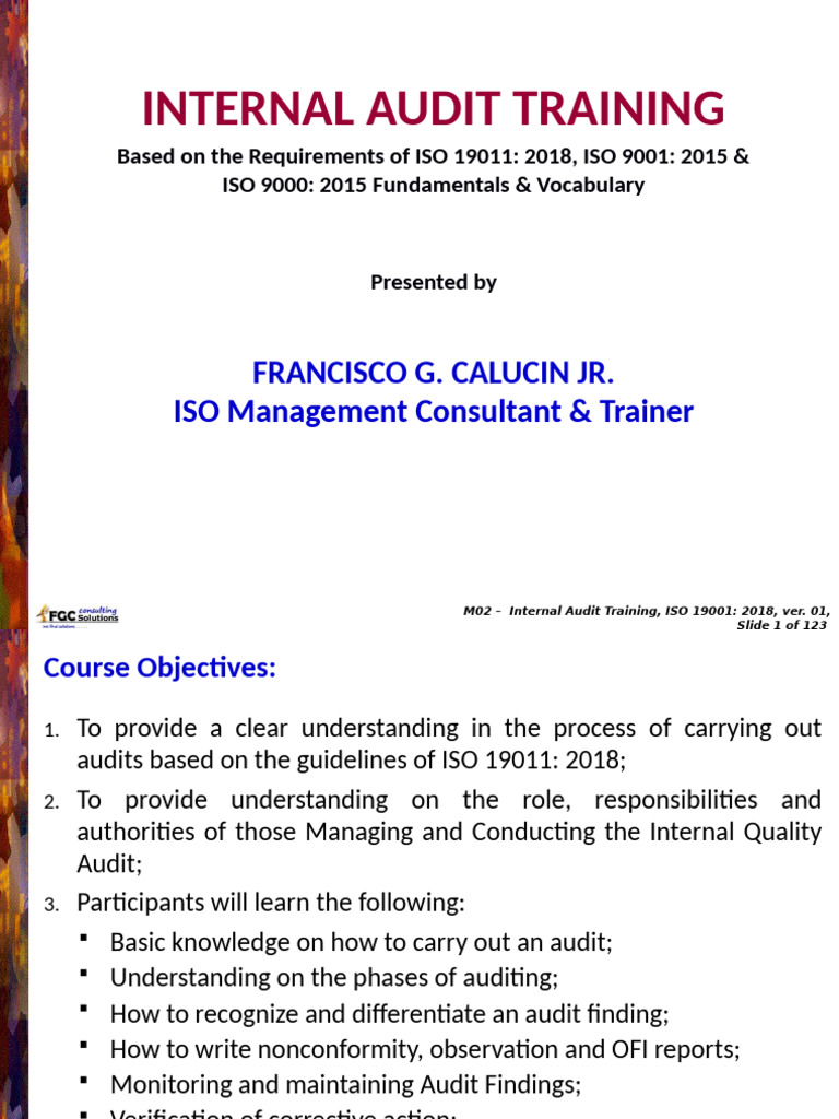 Internal Audit Training: ISO 19011 | PDF | Audit | Internal Audit