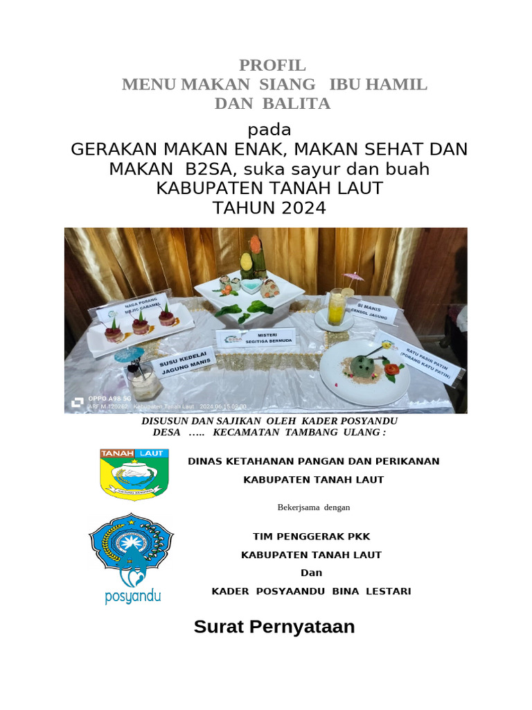 Gizi Menu Balita | PDF