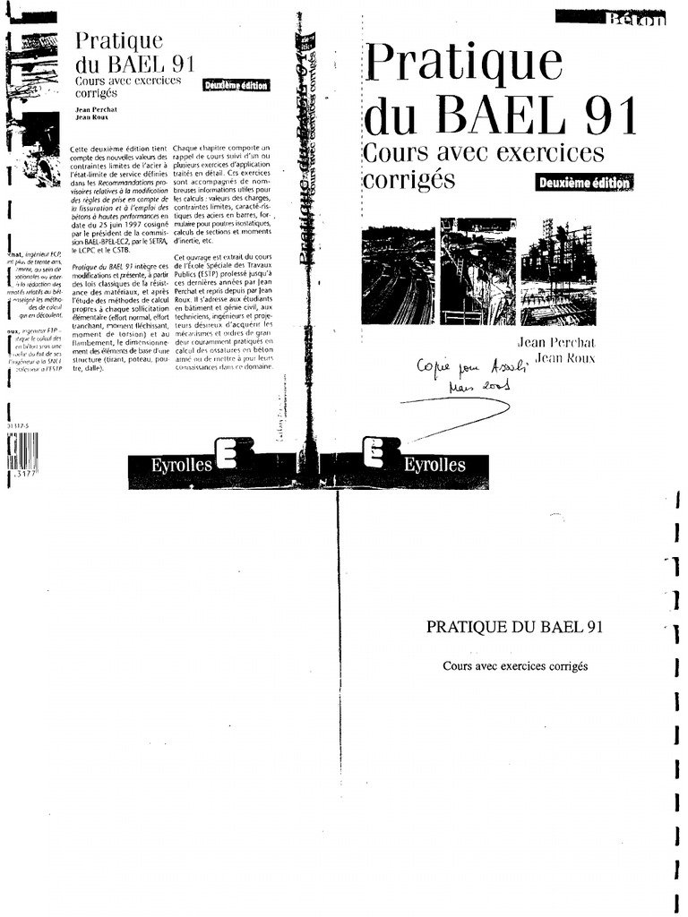 Pratique Du BAEL 91 Cours Avec Exercices Corrigé Eyrolles | PDF