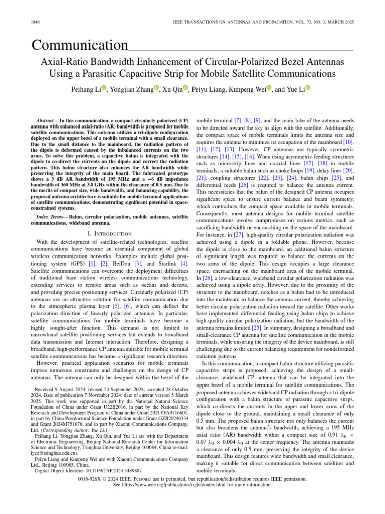 Axial-Ratio Bandwidth Enhancement of Circular-Polarized Bezel Antennas Using a Parasitic ...