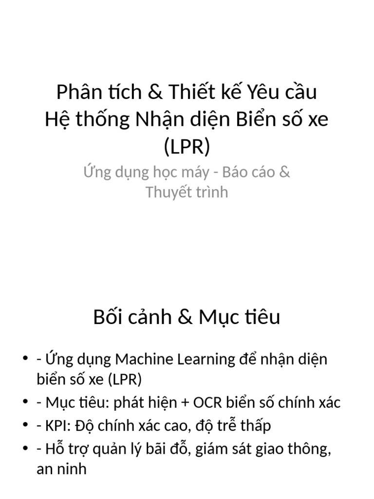 LPR Phan Tich Thiet Ke | PDF