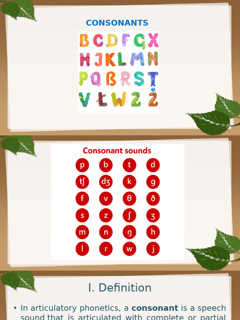 Consonants Full | PDF