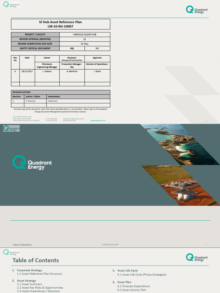 Varanus Island Hub Asset Plan Overview | PDF | Natural Gas | Swot Analysis