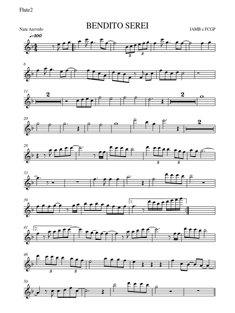 Bendito Serei Flute2 | PDF