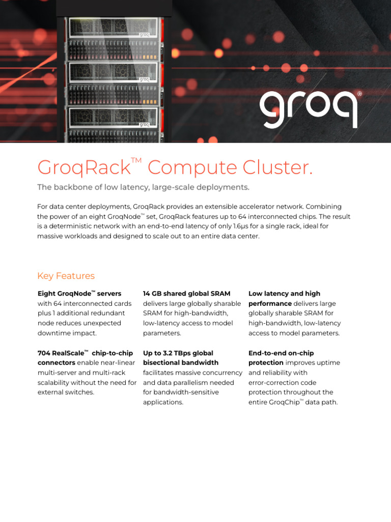 GroqRack™ Compute Cluster Overview | PDF | Computer Cluster | Scalability