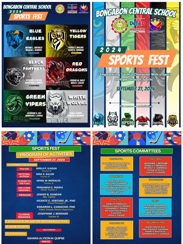 BCS Sports Fest 2024 Program | PDF