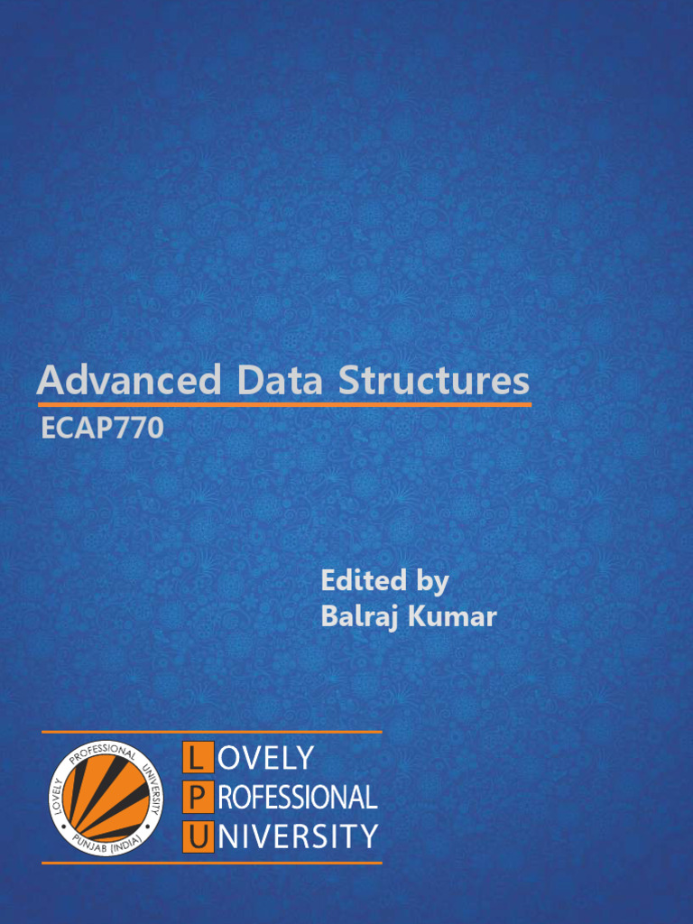 8239 Ecap770 Advanced Data Structures | PDF | Data Type | Time Complexity