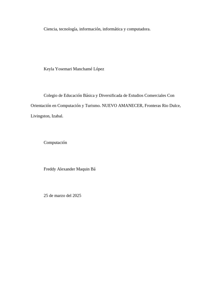Trabajo de Portada | PDF | Informática | Hardware de la computadora