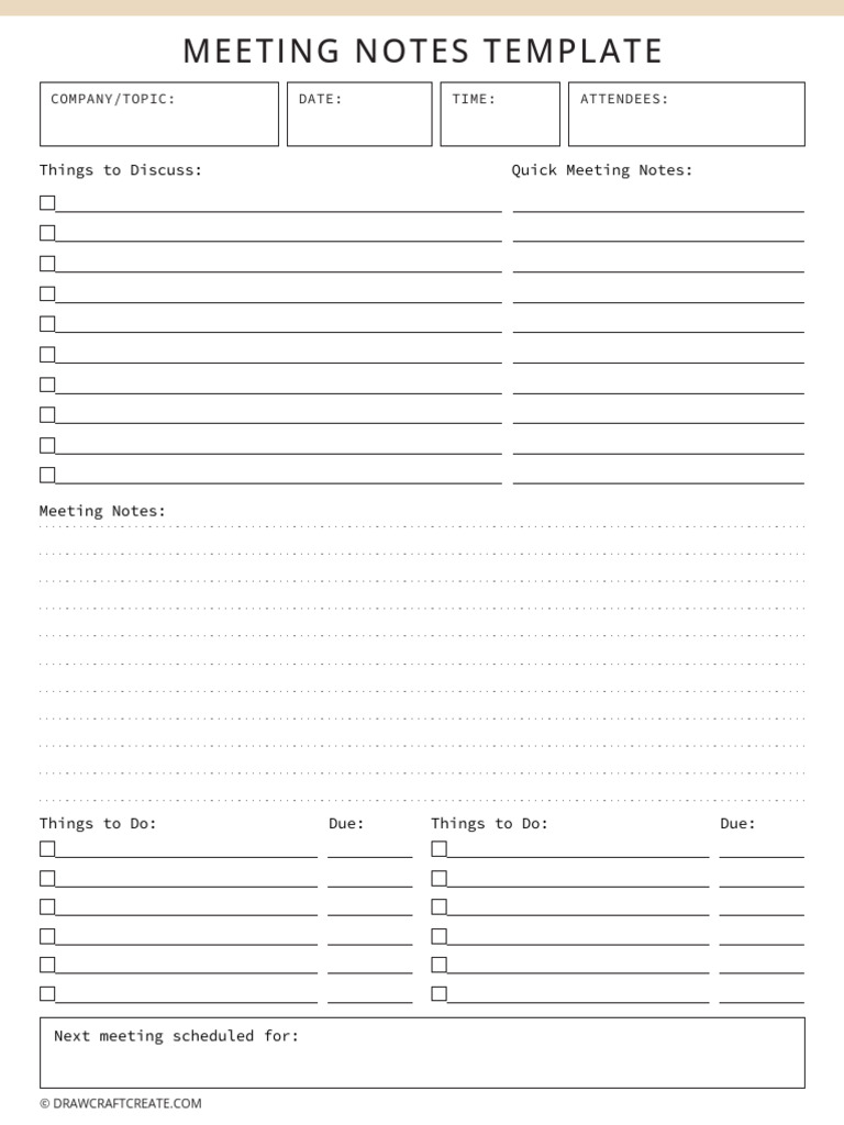 Meeting Notes Template for Teams | PDF