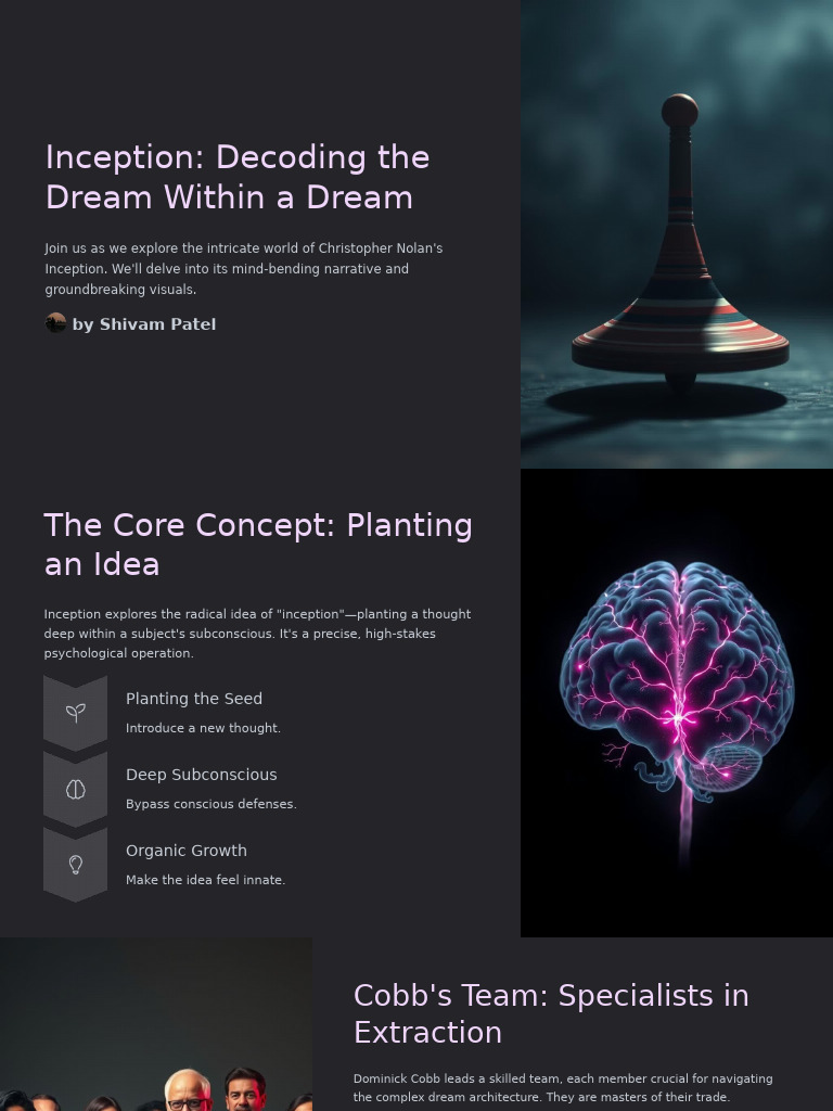 Inception Decoding The Dream Within A Dream | PDF | Dream ...