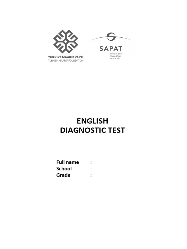English Diagnostic Test 70 | PDF