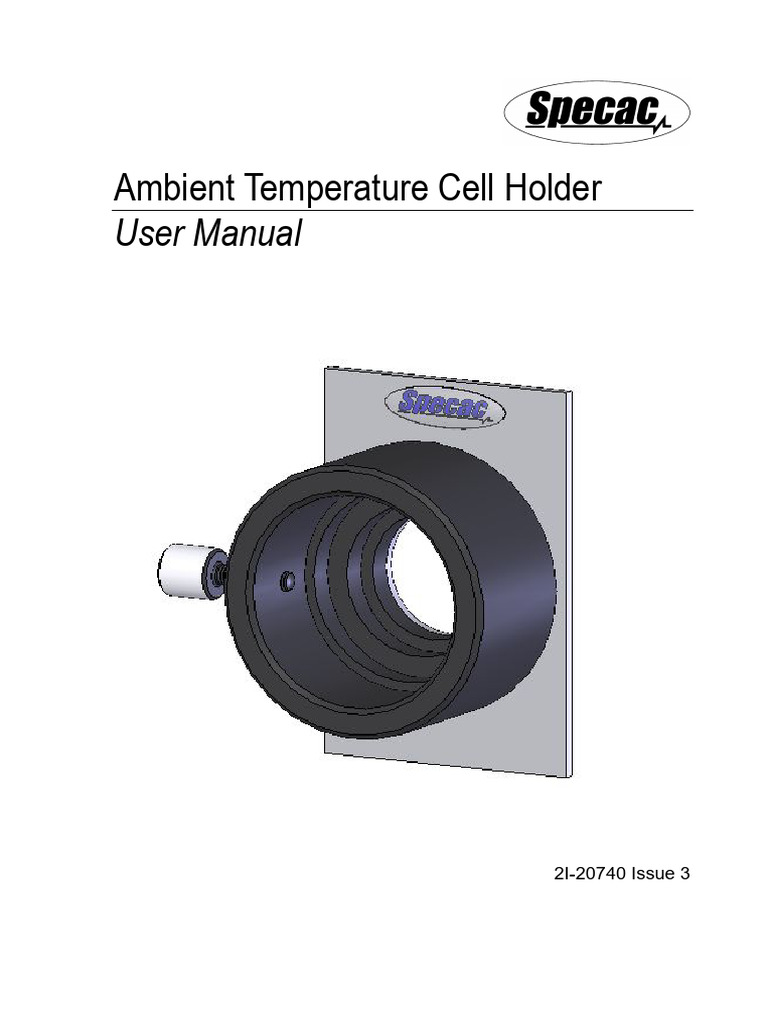 2I-20740-3 Ambient Temperature Cell Holder | PDF | Liquids | Solid