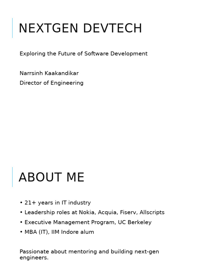 NextGen DevTech Student Session | PDF
