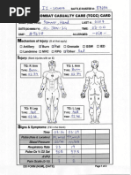 TCCC Card Instructions and Example | PDF | Military Technology | Medicine