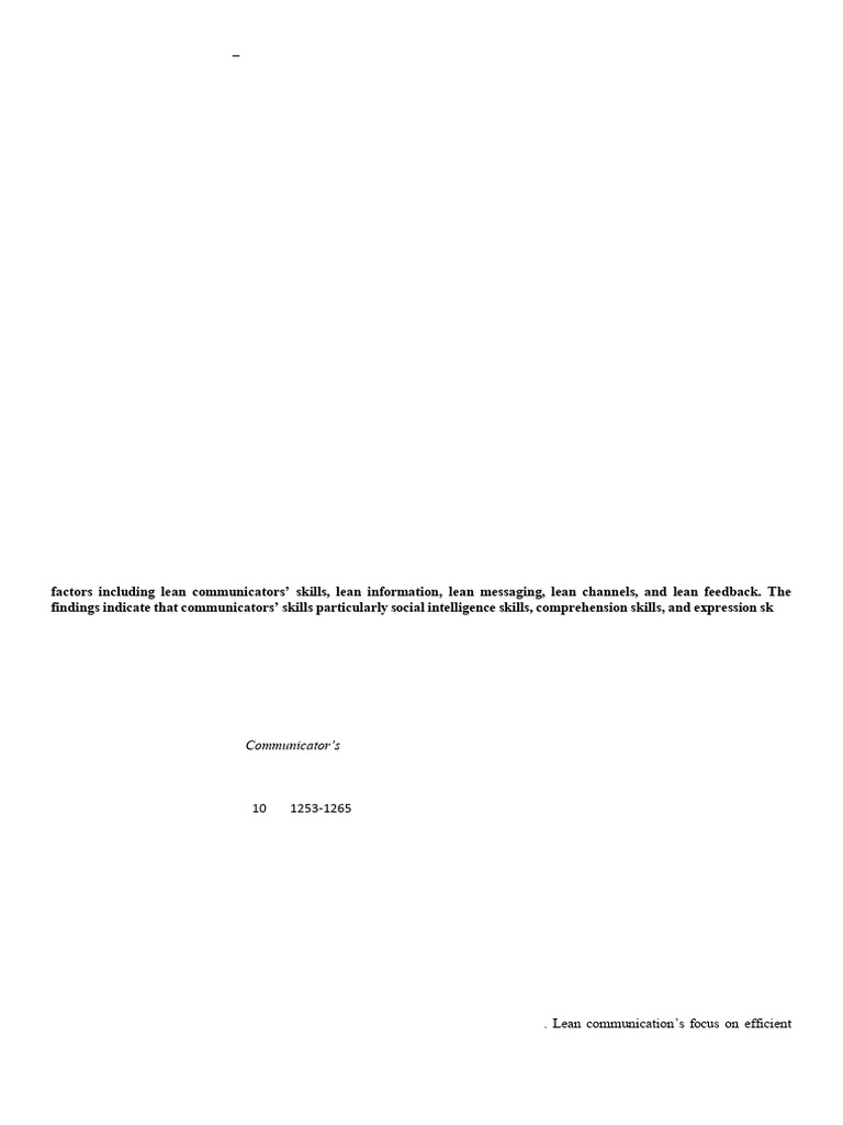 Lean Communication Process Review | PDF | Communication | Information