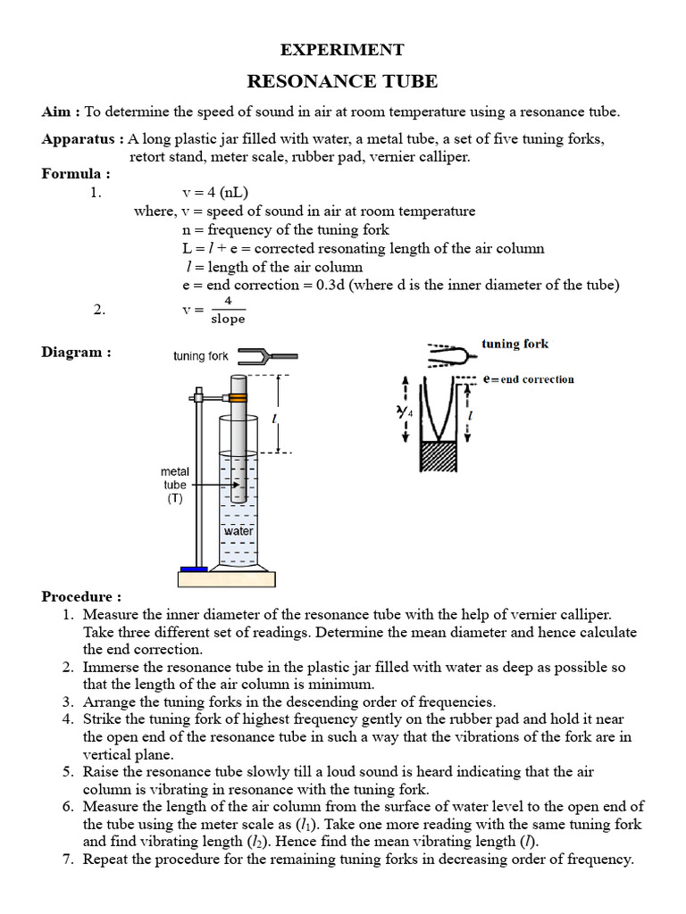 Long Expt Resonance Tube 25-26 | PDF | Resonance | Classical Mechanics