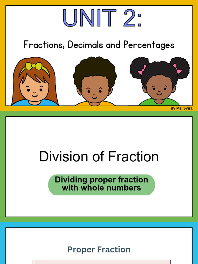 Note Unit 2 Fraction, Decimal and Percentanges Part 1 Year 6 | PDF