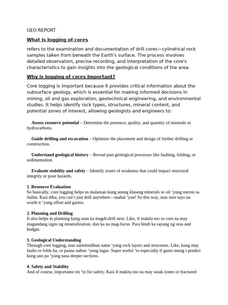 Geo Final Report | PDF | Geology | Earth Sciences