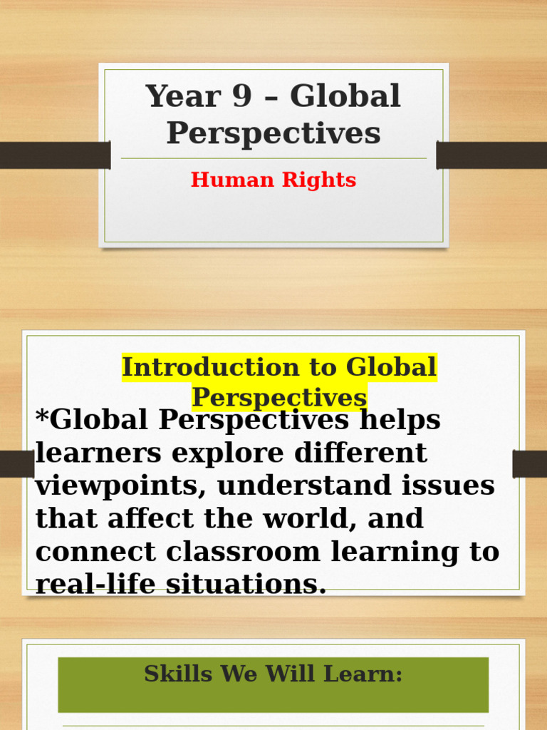 Year 8 - Global Perspectives Week 2 | PDF