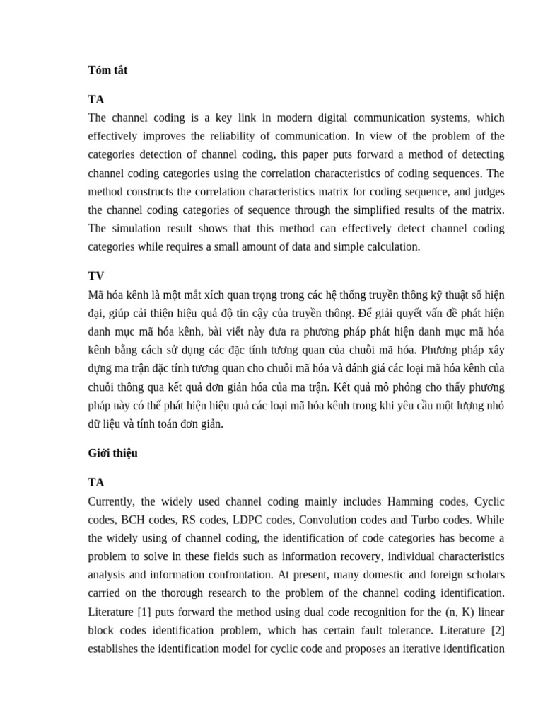 A New Method On Channel Coding Category Identification | PDF