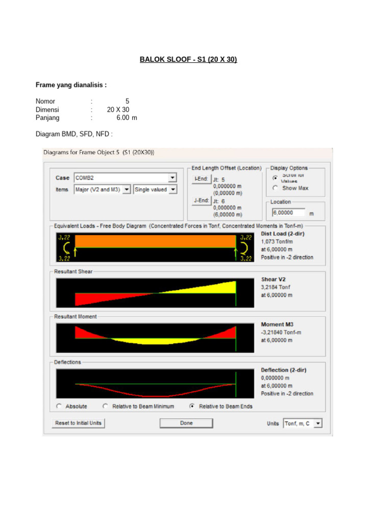 Analisis Balok Sloof Baja 20x30 | PDF