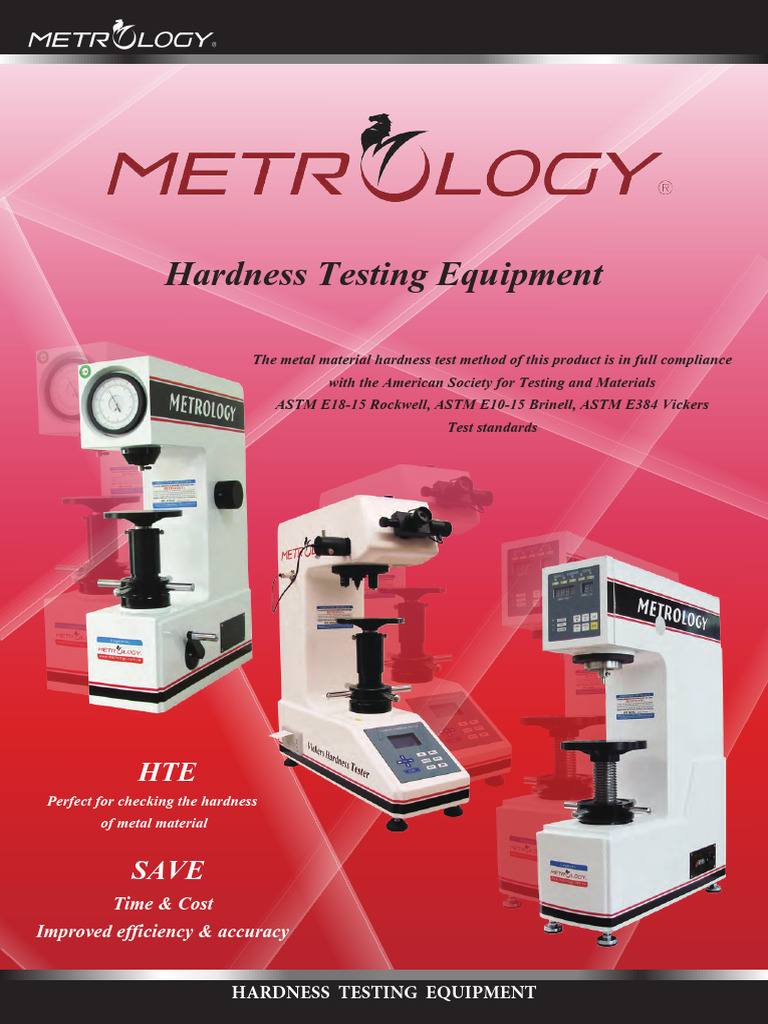 Rockwell Hardness Testing Equipment | PDF | Steel | Metals