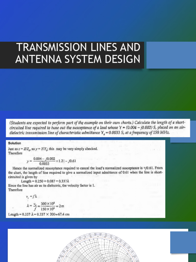 Double Stub Matching Network Analysis | PDF | Transmission Line ...