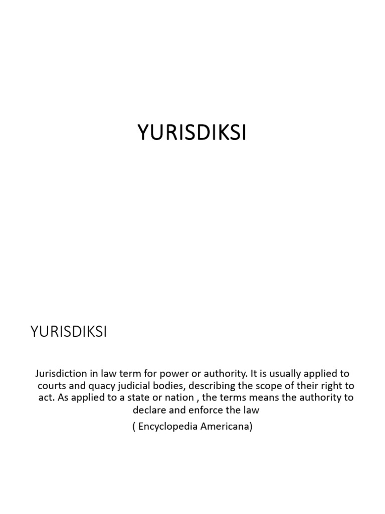 YURISDIKSI | PDF