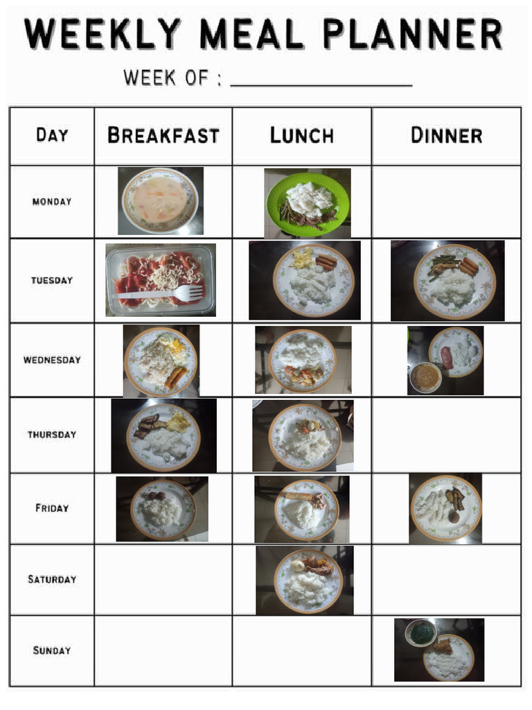 Weekly Meal Plan Pdf