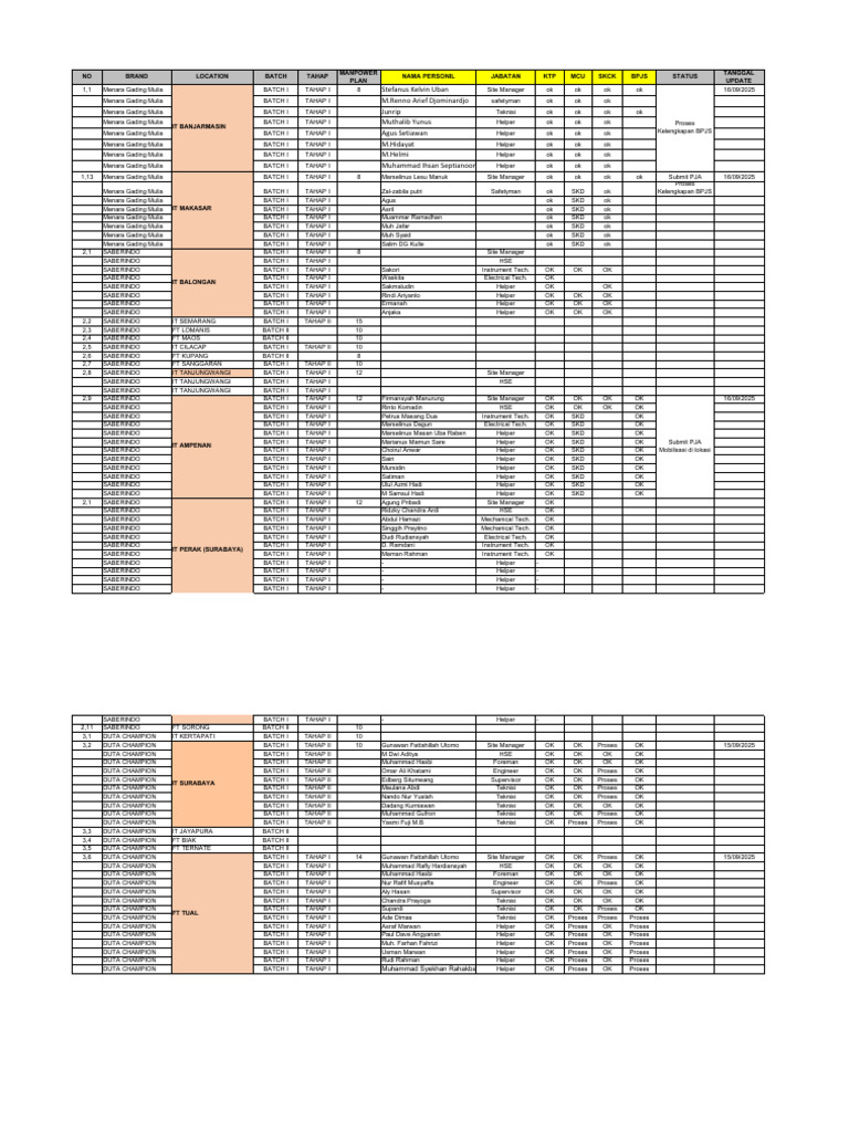 Manpower Plan for Construction Projects | PDF