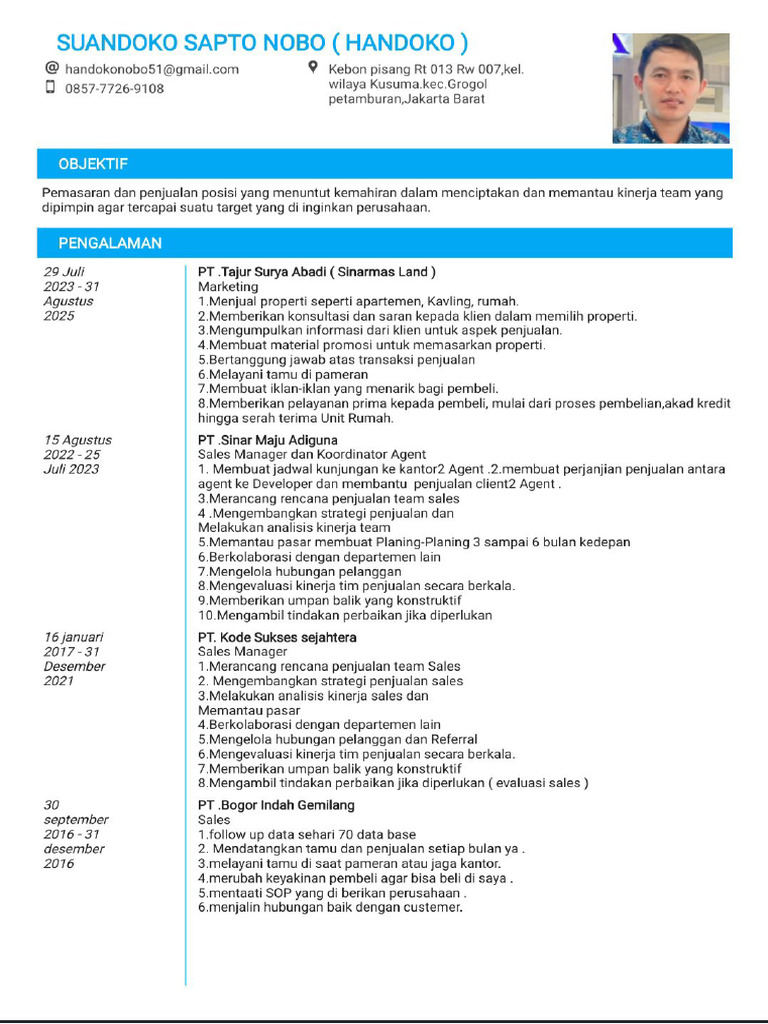 Handoko CV | PDF