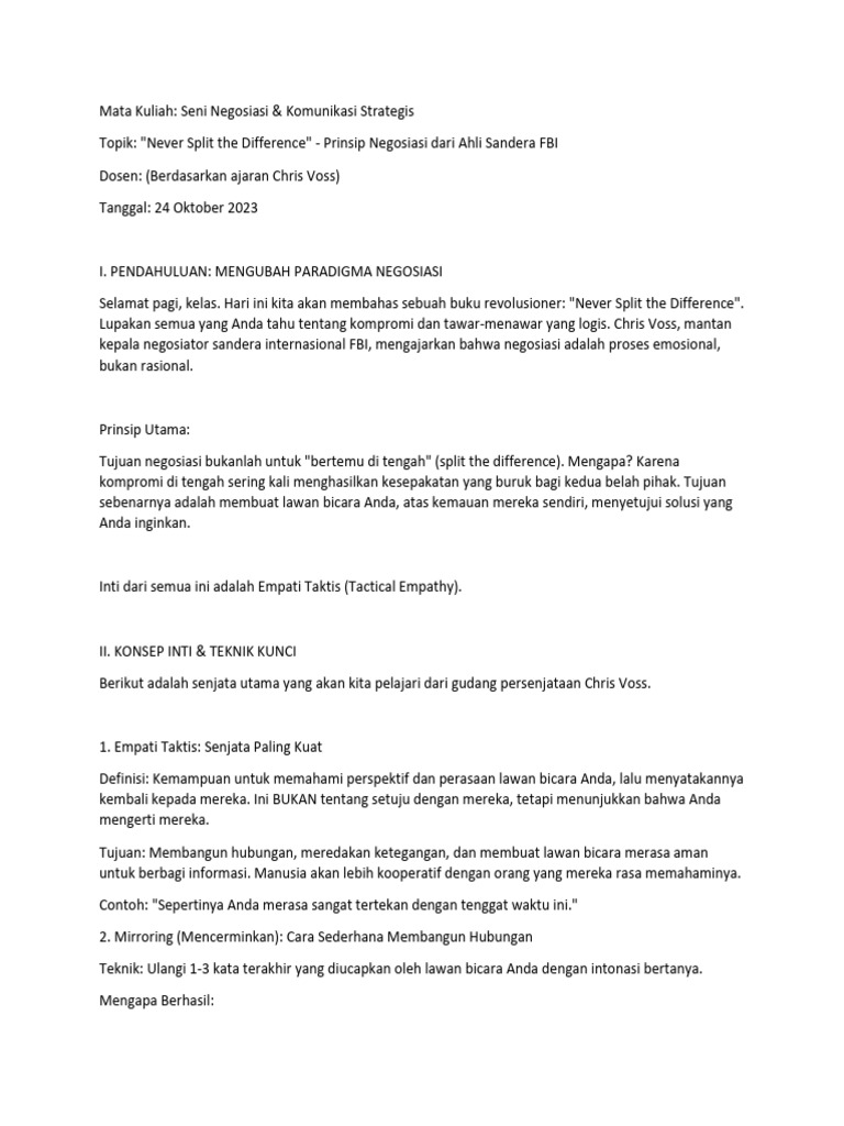 Catatan Kuliah | PDF