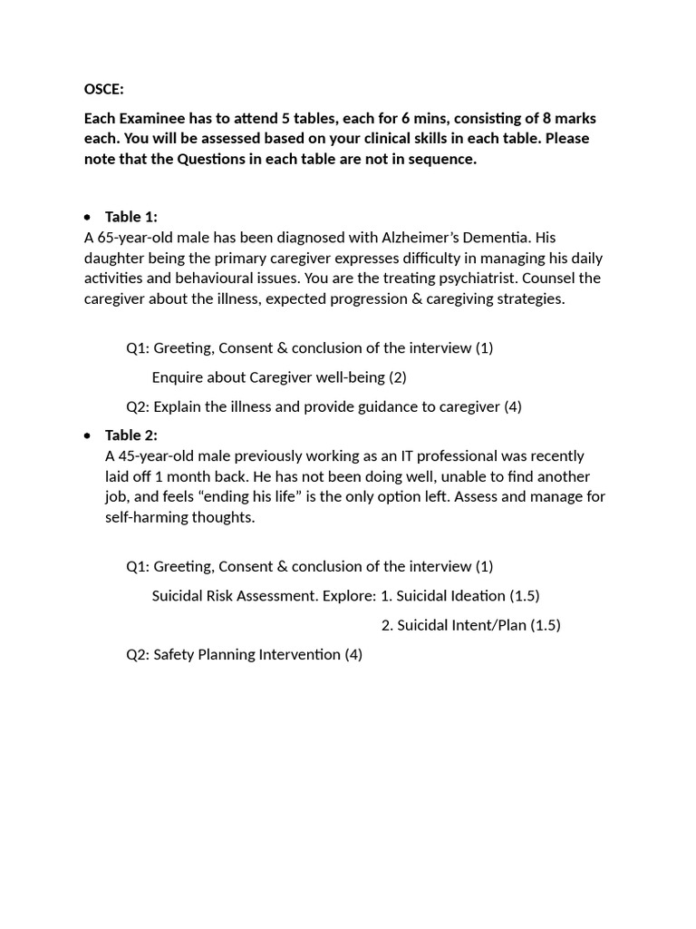 OSCE OSPE | PDF | Caregiver | Epilepsy