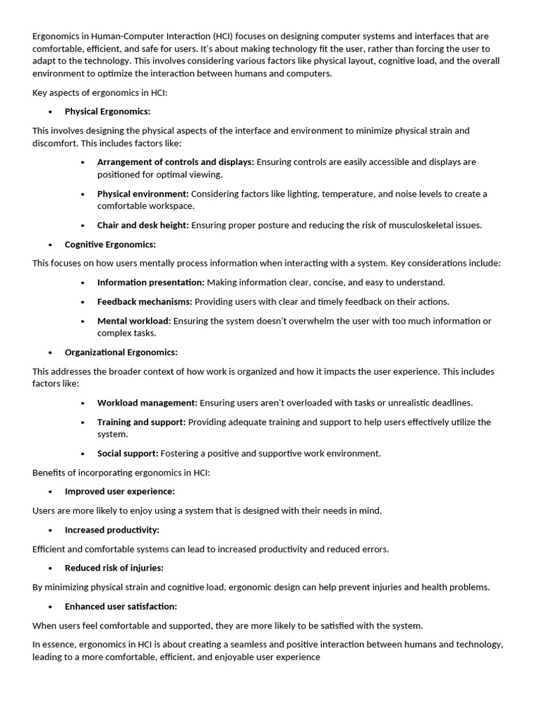 HCI Notes | PDF | Human–Computer Interaction | Cognitive Science