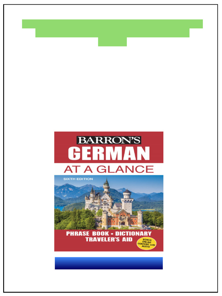 German At a Glance Foreign Language Phrasebook Dictionary 6th Edition ...