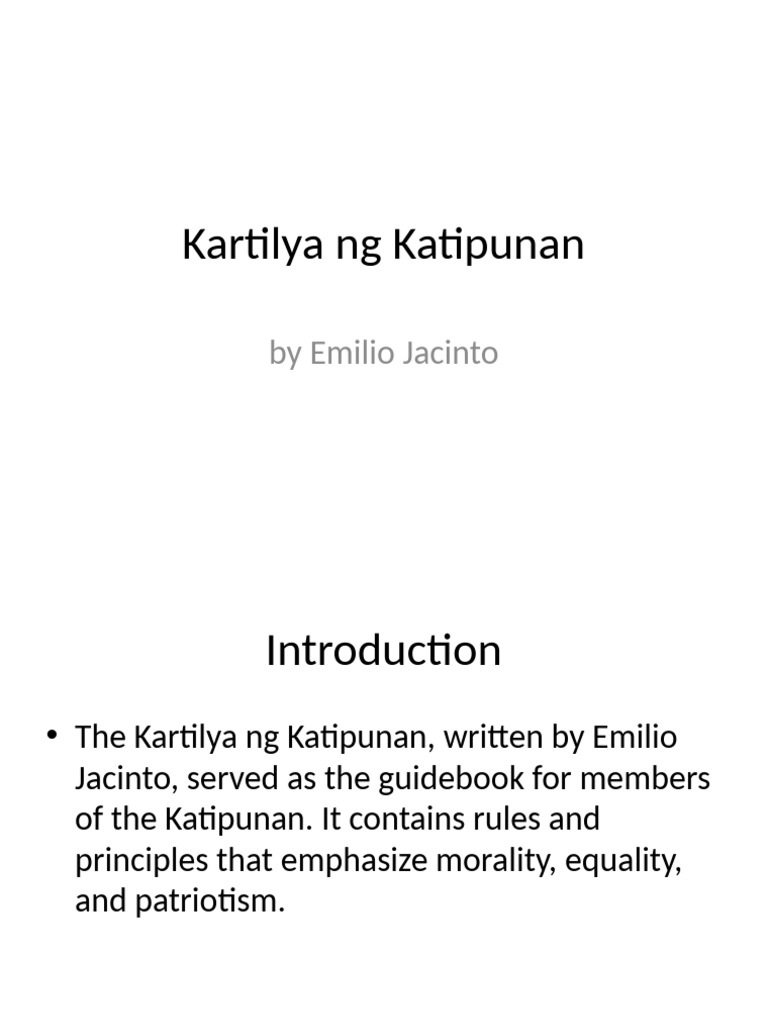 Kartilya Ng Katipunan | PDF