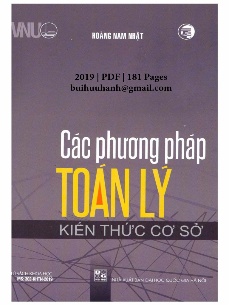 Bản Sao Của Các Phương Pháp Toán Lý Kiến Thức Cơ Sở (NXB Đại Học Quốc ...