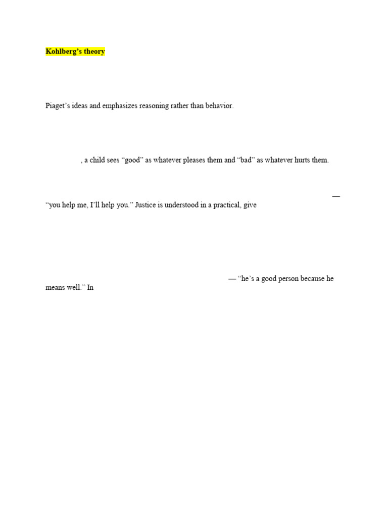 Notes - Stages of Moral Development | PDF | Liberal Arts Education ...