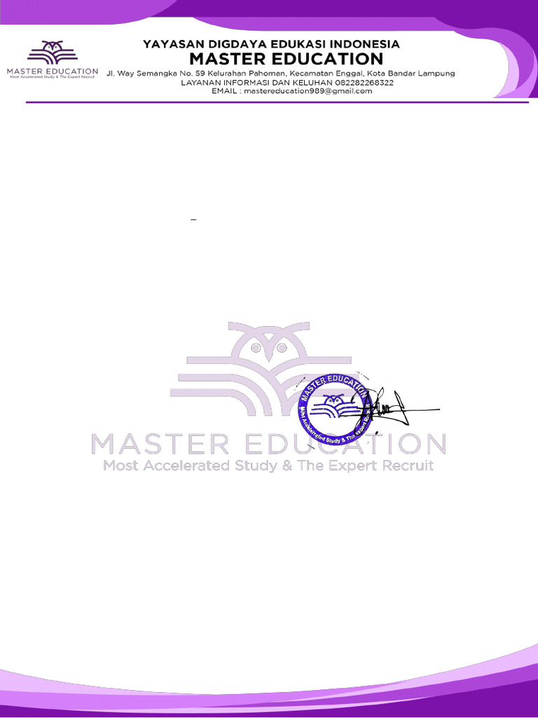 (Bandar Lampung) - Surat Tugas Sosialisasi Dan Workshop Master ...