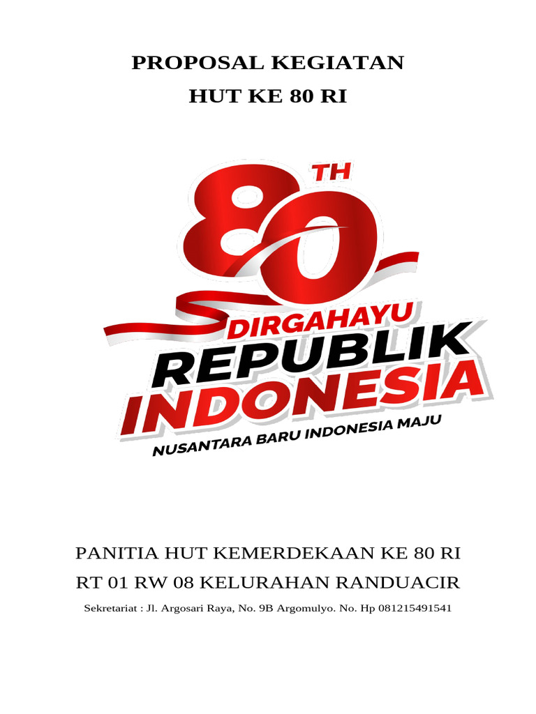 Proposal Kegiatan Agustusan 2025 | PDF