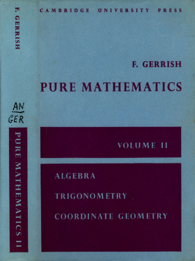 Pure Mathematics, Volume II | PDF