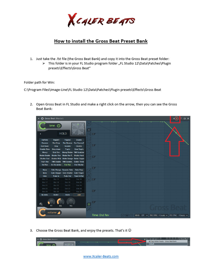 Install Gross Beat Preset Bank Guide | PDF