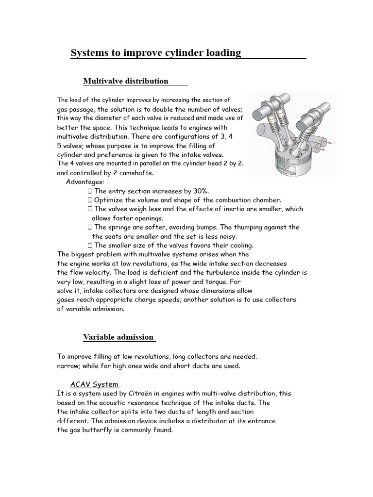 Systems To Improve Cylinder Loading | PDF | Mechanical Engineering ...