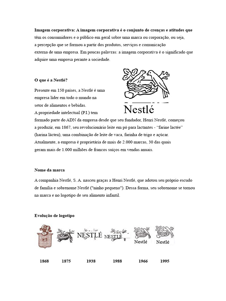 Imagem Corporativa da Nestlé e Slogan | PDF | Nestlé | Marca
