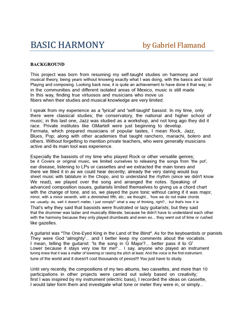 COURSE ON HARMONY AND MUSICAL THEORY - Prior | PDF | Clef | Elements Of ...