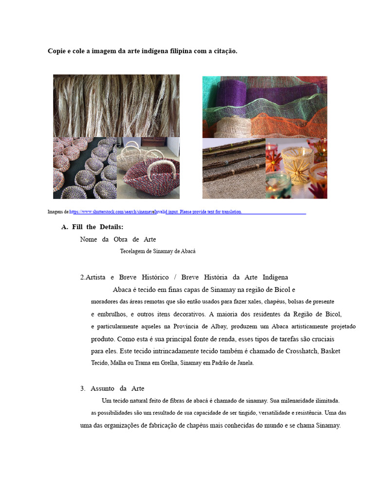 aplicativo de arte | PDF | Tecelagem | Têxteis