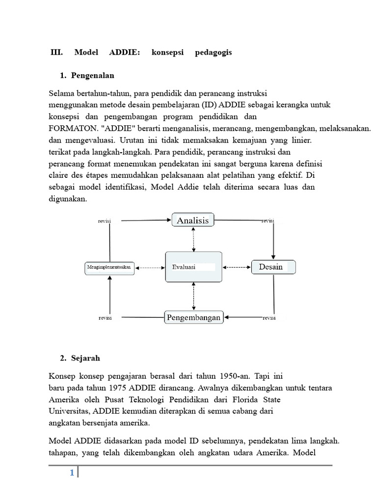 Model ADDIE dalam Desain Pembelajaran | PDF